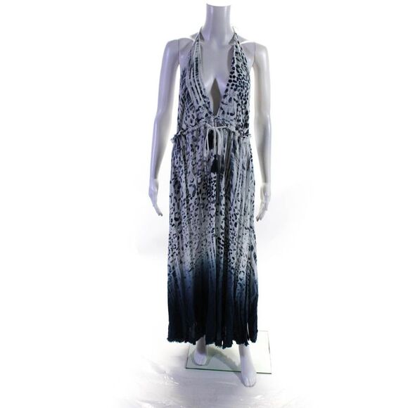 Surf Gypsy | Dresses | Surf Gypsy Womens Open Back Halter Abstract Maxi ...